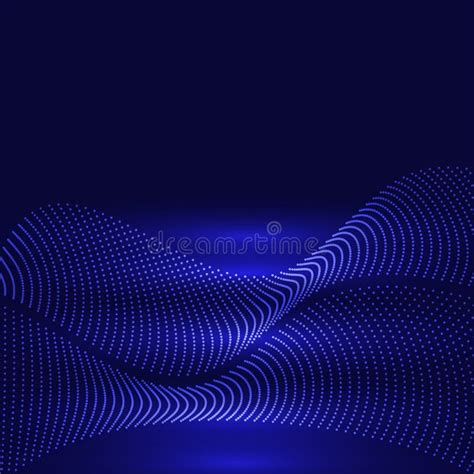 Abstract Vector Design Element Flowing Particle Waves Stock Vector