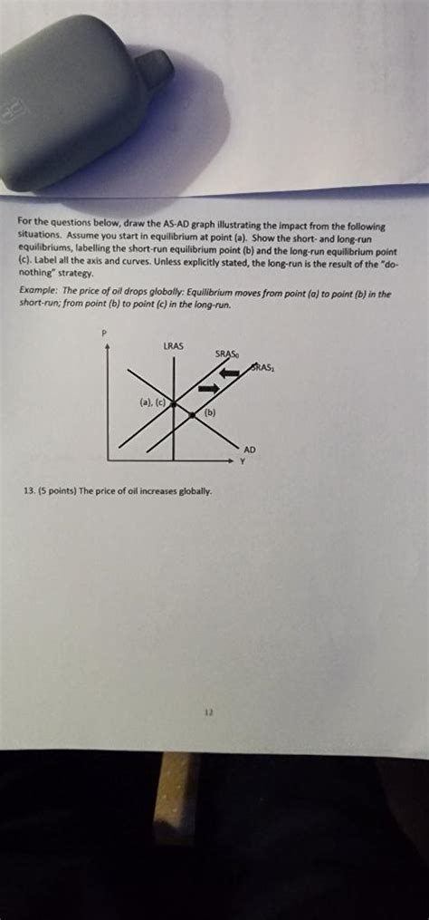 Solved For The Questions Below Draw The AS AD Graph Chegg Com