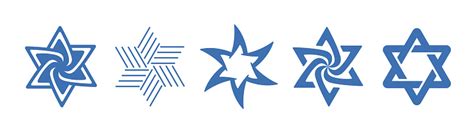다윗의 별 세트 유대 종교 상징 흰색 배경에 벡터 일러스트 레이 션 0명에 대한 스톡 벡터 아트 및 기타 이미지 0명 기하