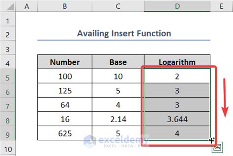 How To Calculate A Logarithm In Excel 6 Methods Exceldemy