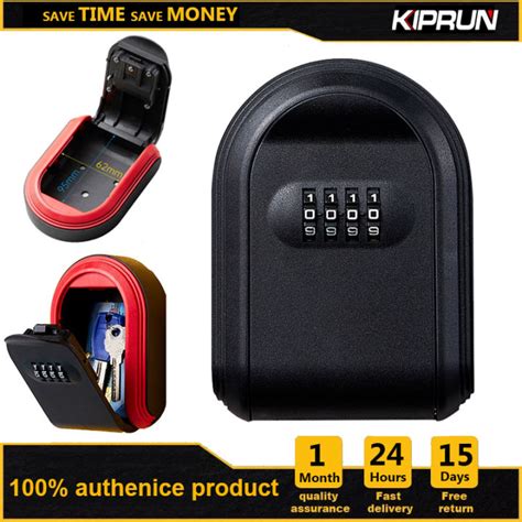 KIPRUN Key Lock Box Wall Mount Secret Box Organizer 4 Digit Combination Password Security Code