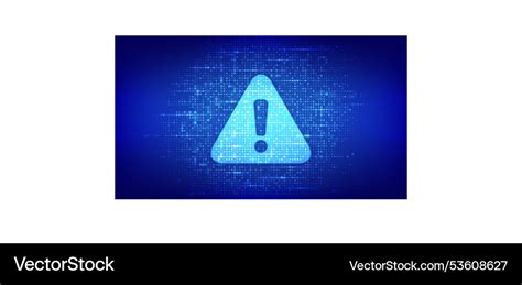 Attention Symbol Made With Binary Code Danger Vector Image