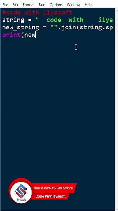 Removing All Whitespace From A String In Python Youtube