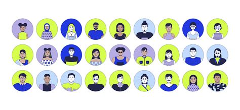 다양한 직원 2d 선형 벡터 아바타 일러스트 세트 2차 도형에 대한 스톡 벡터 아트 및 기타 이미지 2차 도형 그래픽 사용자 인터페이스 남성 Istock