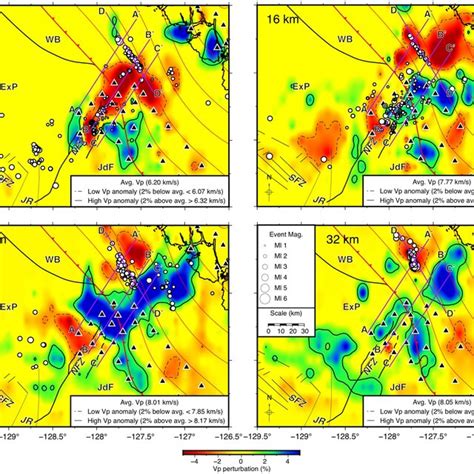 Depth Slices Of Vp Vs Seismic Tomography Generated With Gmt³⁷ At The Download Scientific