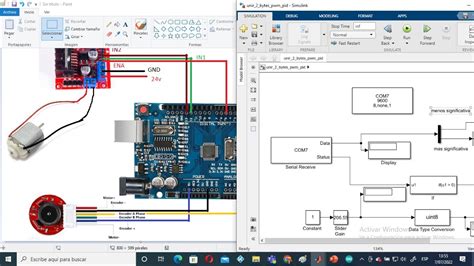 Comunicacion serial arduino simulink Encoder más pwm motor dc YouTube