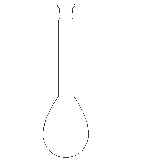 Flask Eggplant Shape Long Neck Standard Ground Mouth 250ml 19 26 Solusilaboran