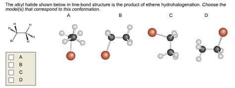 Solved The Alkyl Halide Shown Below In Line Bond Structure