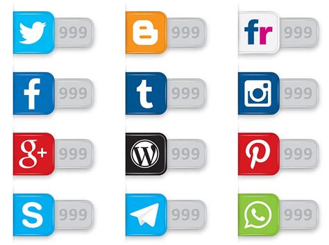 Free Download Social Labels With Numbers Ai Vector Uidownload