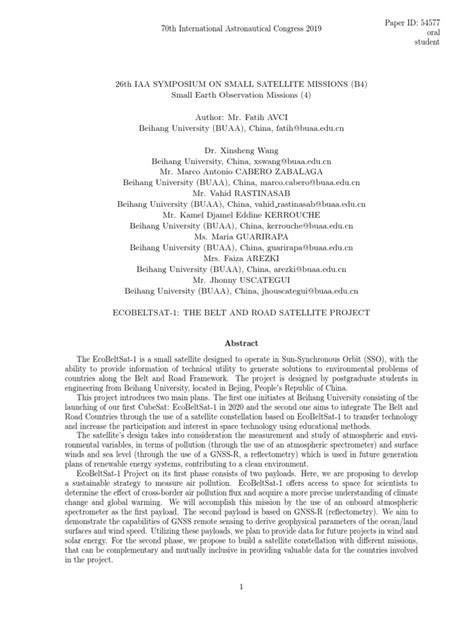 Iac 19 B4 4 10 X54577 Brief Pdf Satellite Astronomy