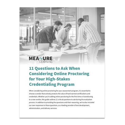 For Credentialing Programs 11 Questions To Ask When Considering Online Proctoring Meazure