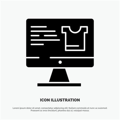 Computer Screen Monitor Shopping Solid Black Glyph Icon 14677816 Vector