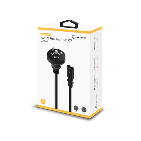 Alogic Aus Pin Wall To IEC C Male To Female M MF AUS PC RBLK Mwave