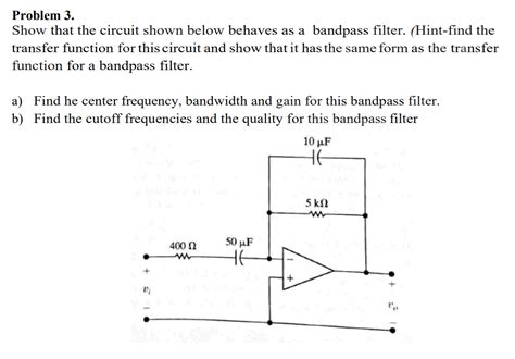 solved problem 3 show that the circuit shown below behaves