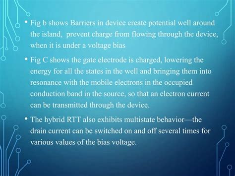 Nano Devices Resonant Tunneling Diode Resonant Tunneling Transistor Set Finfet Nanowire Fet