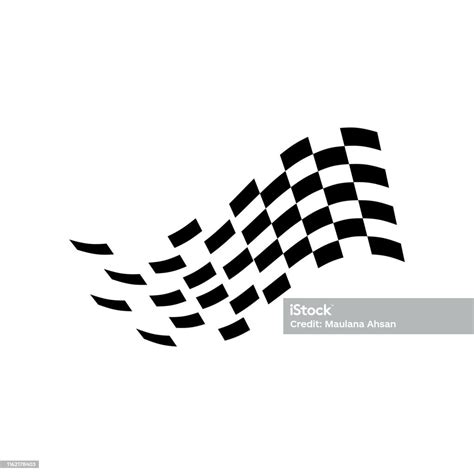 레이스 플래그 벡터 아이콘 기호입니다 간단한 디자인 체크 기호 기호 템플릿 Championship에 대한 스톡 벡터 아트 및 기타 이미지 Championship 개념