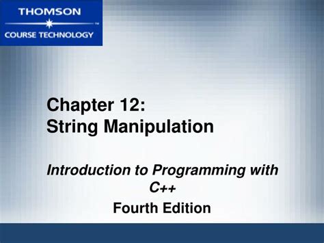 Ppt Chapter 12 String Manipulation Powerpoint Presentation Free