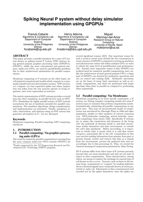 Pdf Spiking Neural P System Without Delay Simulator Implementation