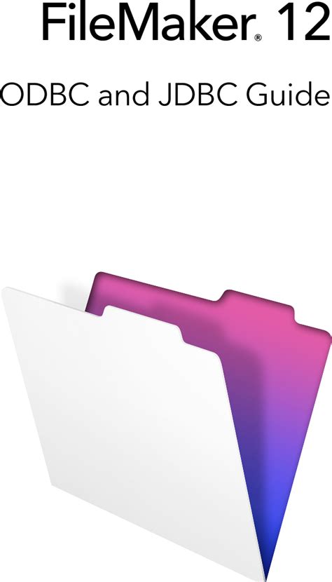 Filemaker Odbc And Jdbc Guide File Maker Pro 12 Fm12 En