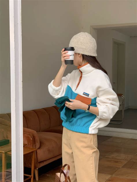 A 후리스 반집업맨투맨 아노락 오버핏 맨투맨 3c