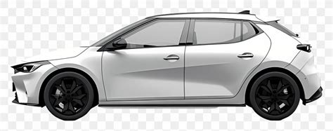Hatchback Side View Modern White Hatchback Car Png 3976x1572px