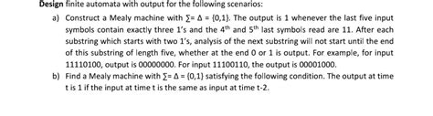 Solved Design Finite Automata With Output For The Following