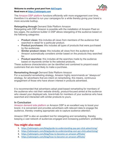 Understanding Amazon Demand Side Platform Dsp Pdf