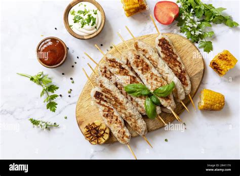 Summer Party Food Grill Food Menu Bbq Grilled Chicken Kebab With