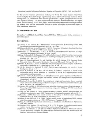 APPLICATION OF PARTICLE SWARM OPTIMIZATION FOR ENHANCED CYCLIC STEAM