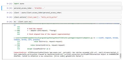 Python Connection Issue Developers And Api Asana Forum