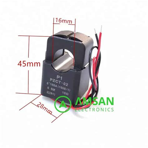 AC Current Transformer PZCT Open Close CT Split CT 100A Peacefair AMSAN ELECTRONICS