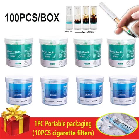 건강한 일회용 흡연 필터 홀더 담배 담배 타르 필터 파이프 청소 용기 흡연 도구 600 개 Cigarette