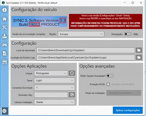 no field to version choose is displayed · issue 196 · cyanlabs syn3updater · github
