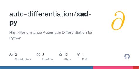 github auto differentiation xad py high performance automatic differentiation for python