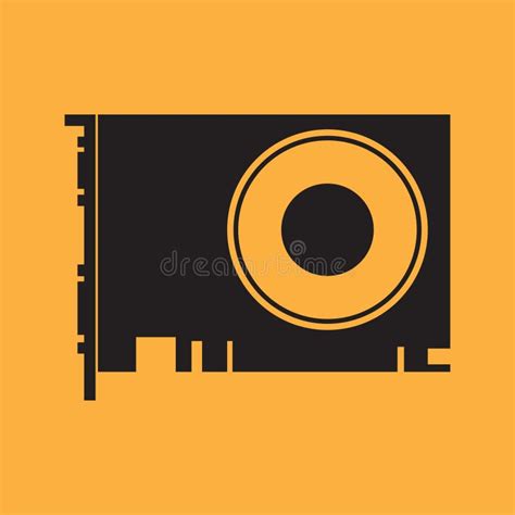 Computer Hardware Icons Blue Color Motherboard Cpu Chip Case Computer Stock Vector