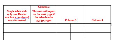 in ms word how do you set multiple arbitrary non consequtive table