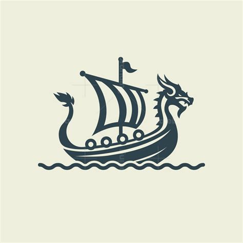 Viking Ship Emblem Logo Nordic Nautical Brand Identity Scalebranding