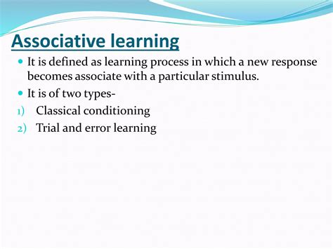 Non Associative And Associative Learning Pptx