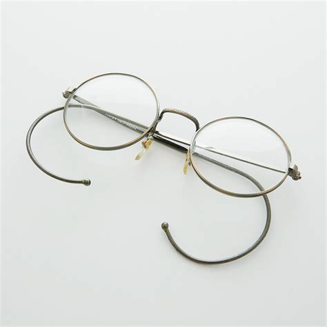 Round Clear Lens Vintage Glasses With Cable Temples Vintage