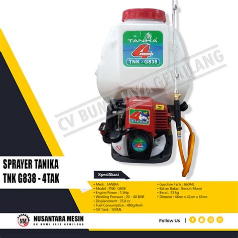 Jual Mesin Semprot Hama Knapsack Power Sprayer Tanika Tnk G Tak Kota Surabaya