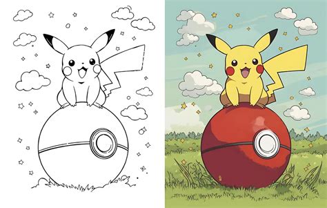 피카츄 색칠공부 41개의 무료 인쇄 가능한 생성 디자인