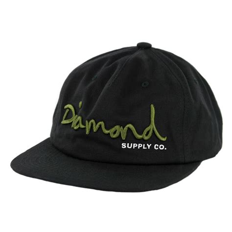 Diamond Supply Co Og Script Strapback Hat Black Billion Creation