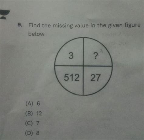 Find The Missing Value In The Given Figure Below 3 51227 Filo