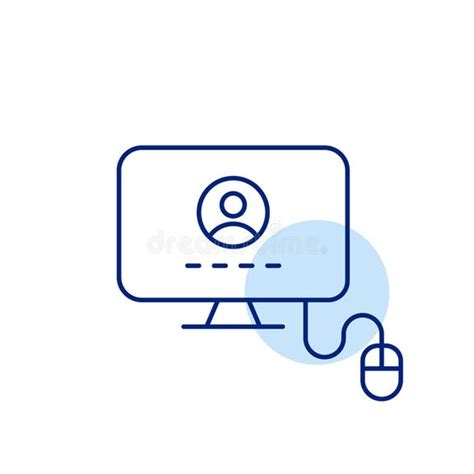 Computer Monitor With Login Field And Mouse Secure User Account Entry