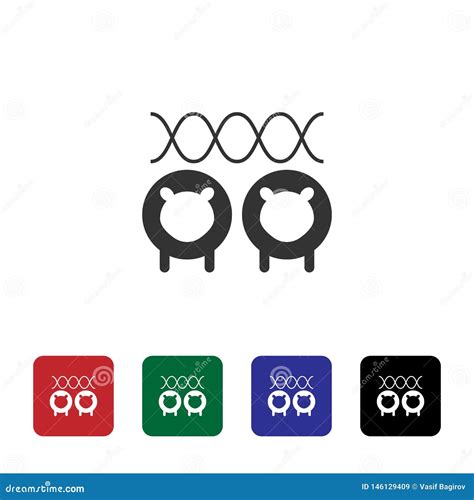 Cloning Dna Sheep Vector Icon Simple Element Illustration From Biotechnology Concept Cloning