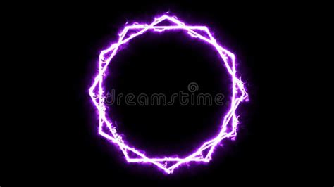 Frame Neon Fire Electricity Lightning Energy Background Blue