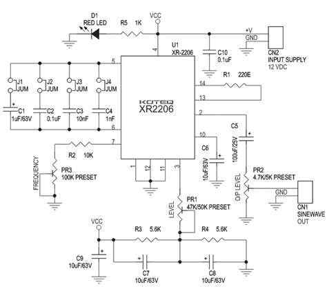 Frequency Modulation Circuit Diagram Using Xr2206
