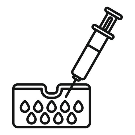 syringe injecting substance into skin layer icon 49554882 vector art at