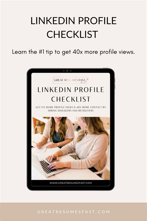 Linkedin Profile Checklist Great Resumes Fast Linkedin Profile Job Search Tips Great Resumes
