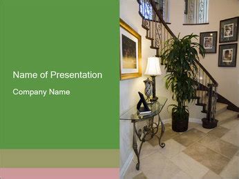 Residential Stairs PowerPoint Template Backgrounds Google Slides ID 0000015627